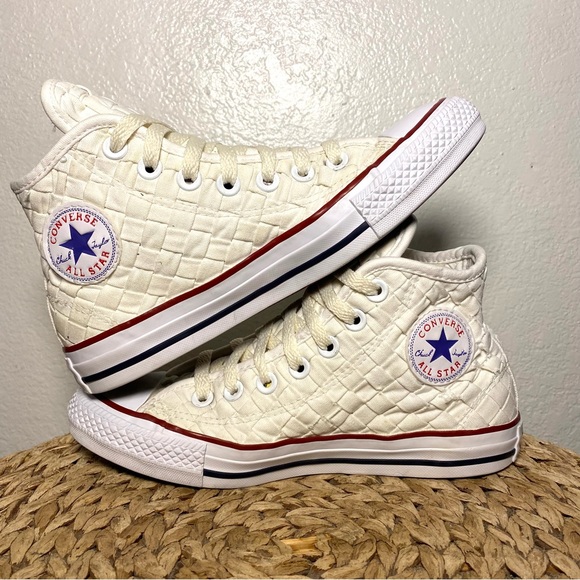 Converse | Shoes | Converse Ctas Hi Beige Cream Braided Woven | Poshmark